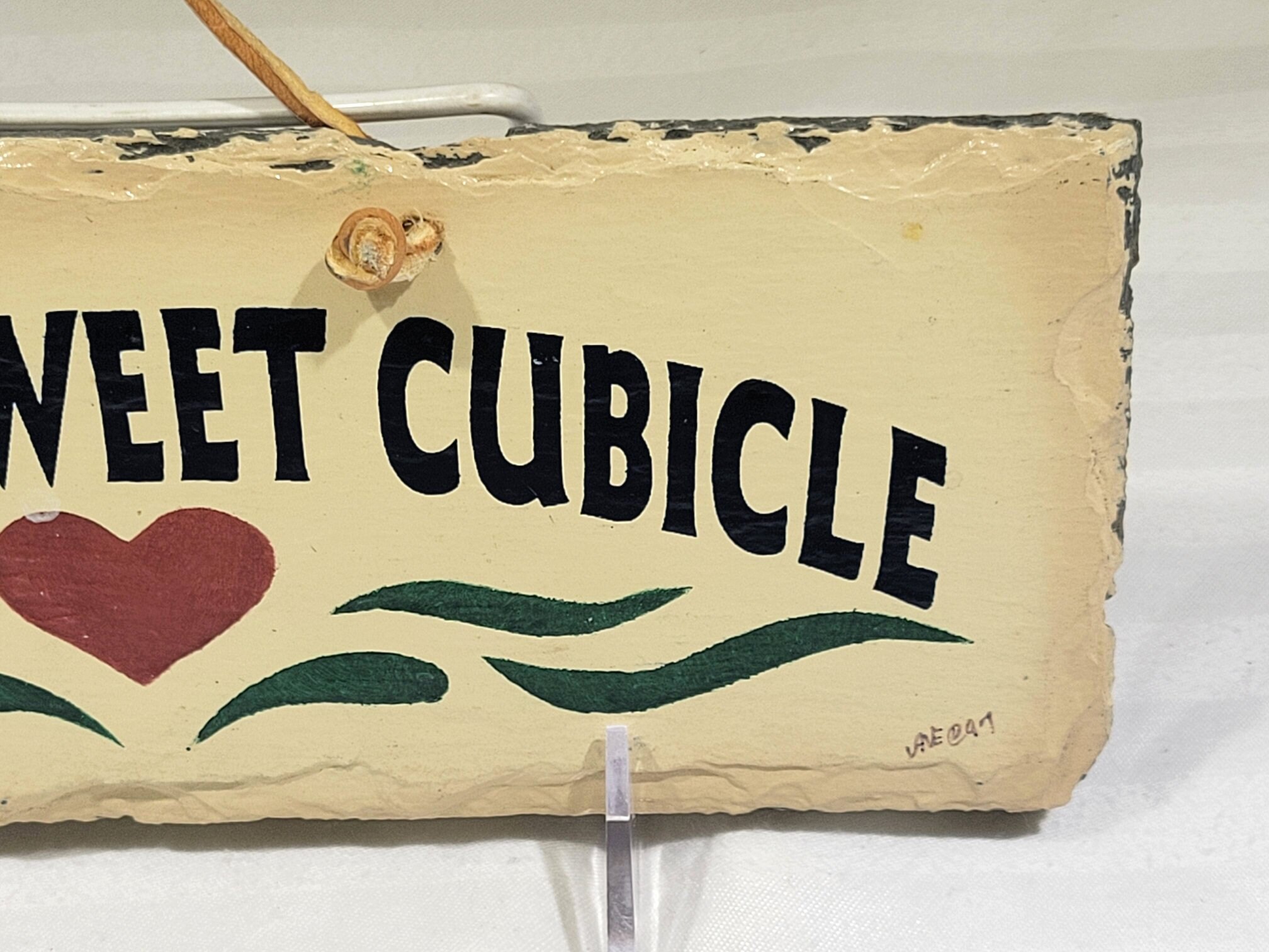 1997 Cubicle Sweet Cubicle Sign Slate Plaque Roofing Tile - Etsy