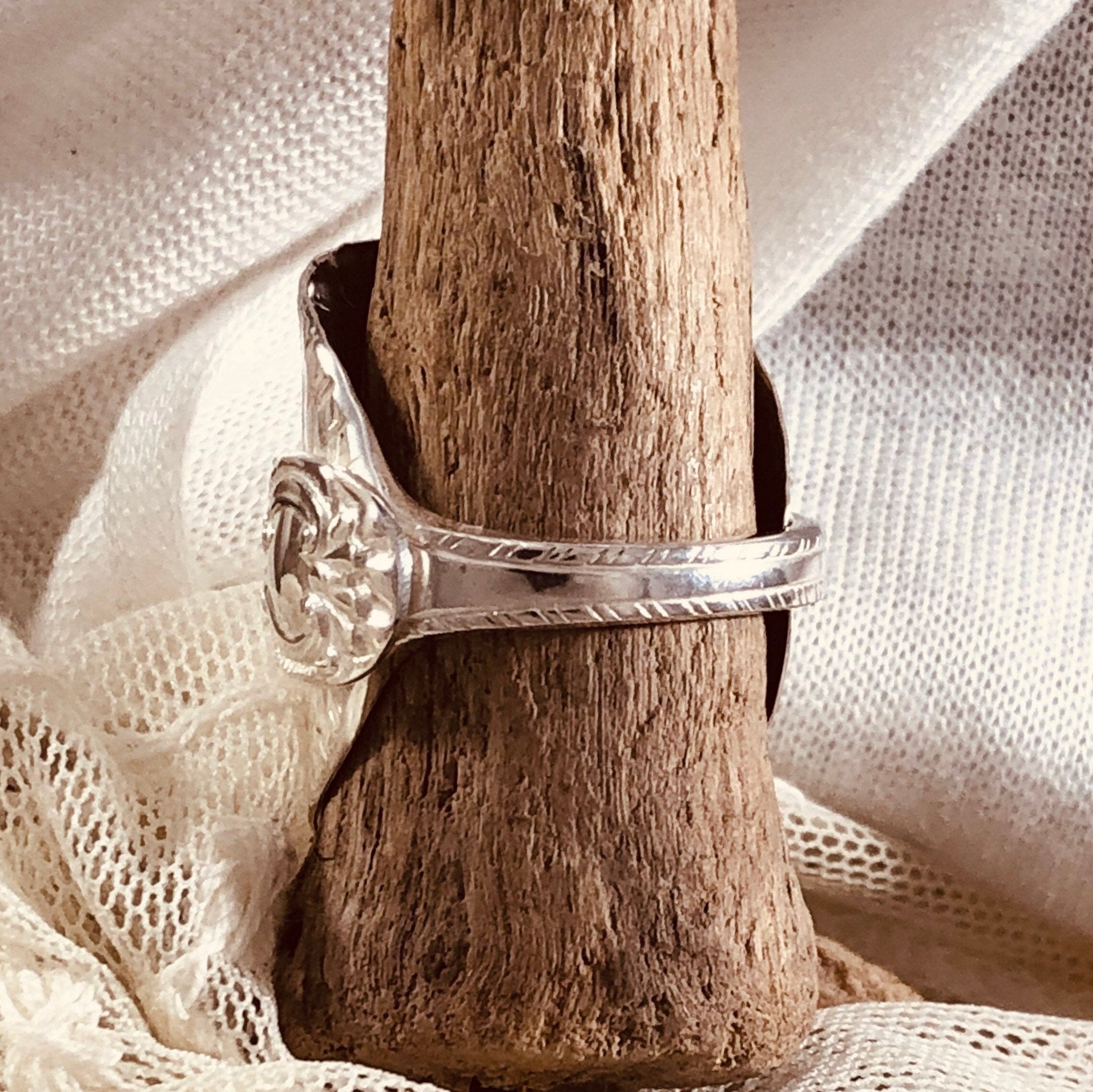 Hammered Silver Spoon Ring Crafted From a Sterling Silver - Etsy UK