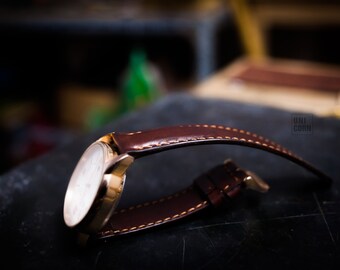 Handmade Shell cordovan watch strap leather Shell cordovan | Etsy