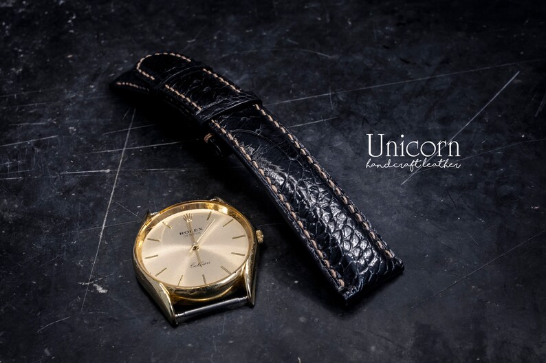 Ostrich watch strap handmade Leather Handmade Vintage Leather | Etsy