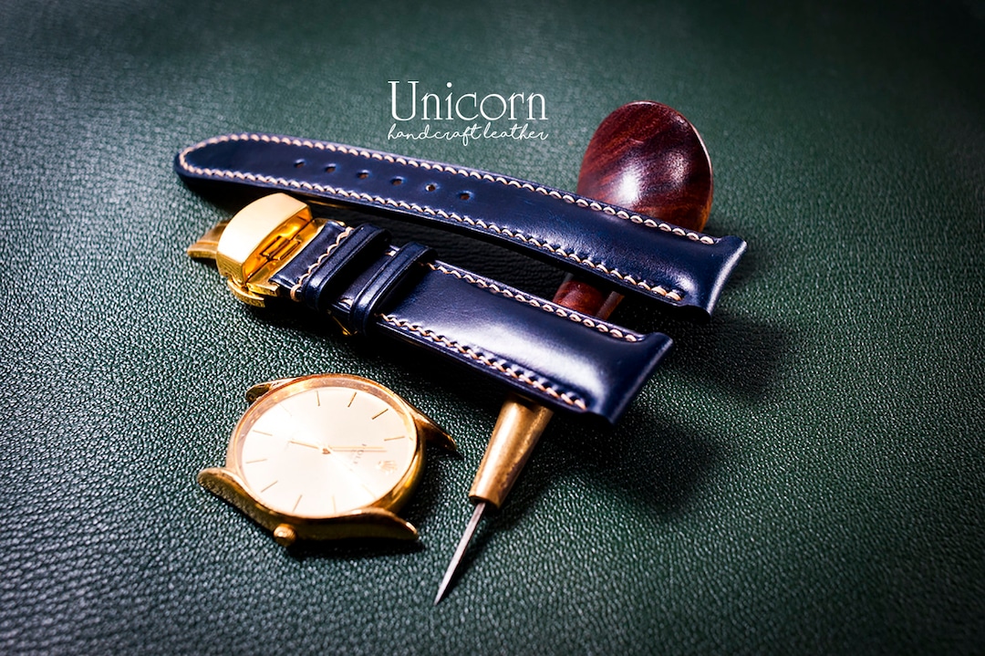 Handmade Shell Cordovan Watch Strap Leather, Shell Cordovan Watch Band ...