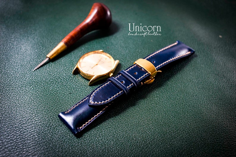 Handmade Shell cordovan watch strap leather Shell cordovan | Etsy