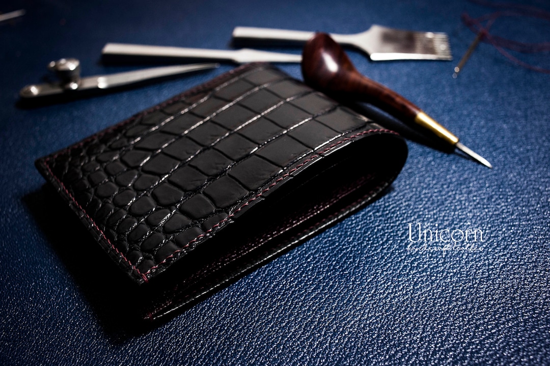 Alligator Wallet, Men's Leather Wallet., Personalized Leather Wallet ...