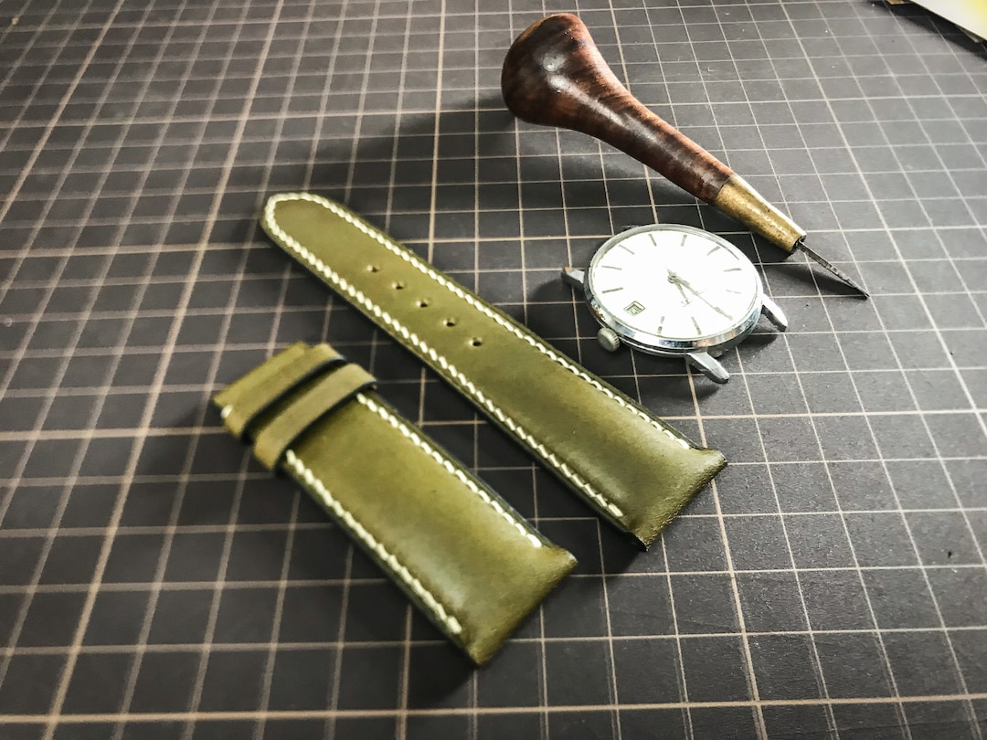Handmade Shell Cordovan Watch Strap Leather, Shell Cordovan Watch Band ...