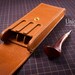Pencase leather, Handmade leather Fountain pen case, Pen case, waterman ...