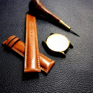 Handmade Shell Cordovan Watch Strap Leather, Shell Cordovan Watch Band ...