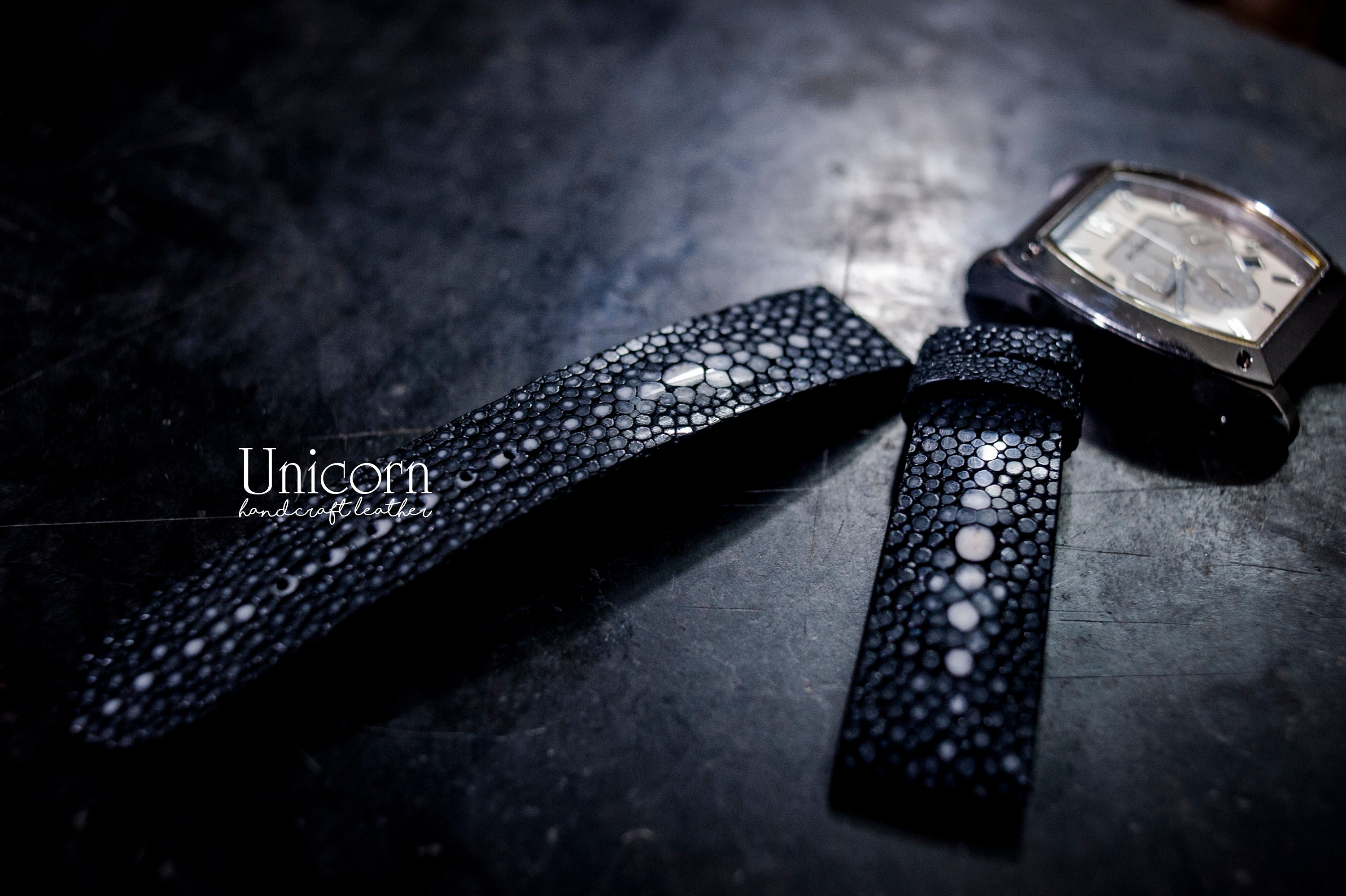 Stingray Watch Strap Black Stingray Leather Watch Band - Etsy