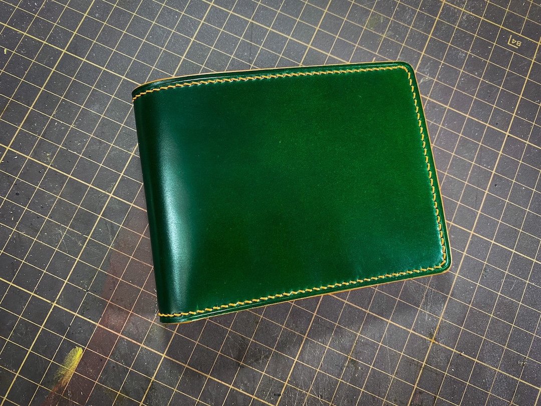 Shell Cordovan Wallet, Men's Leather Wallet., Personalized Leather ...