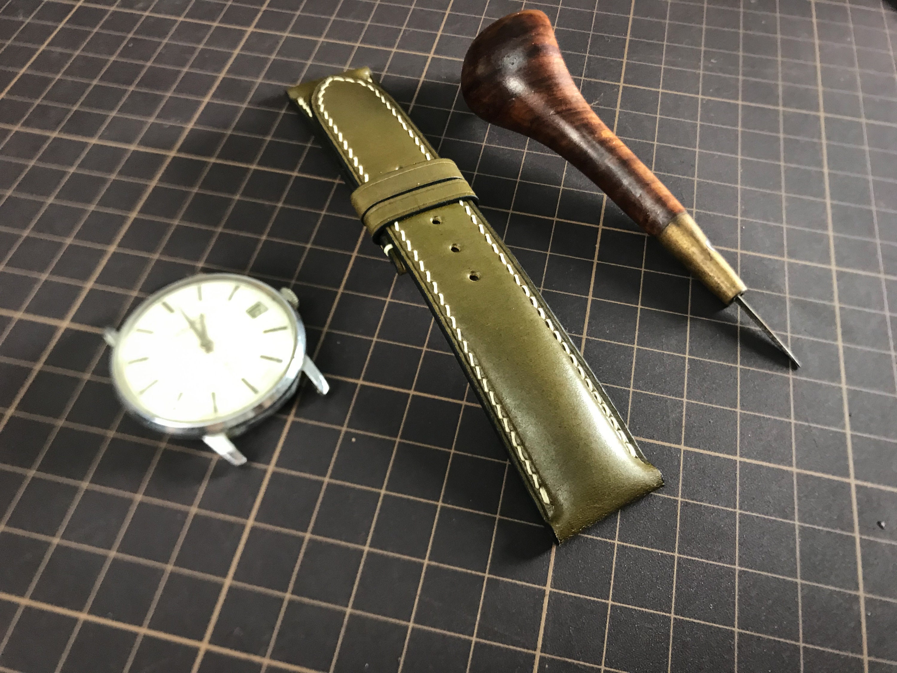 Handmade Shell Cordovan Watch Strap Leather, Shell Cordovan Watch Band ...