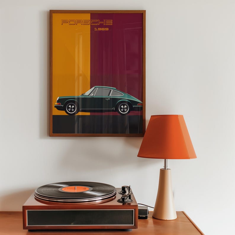 Porsche 911 Bauhaus Art Print: Modern Car Poster - Etsy