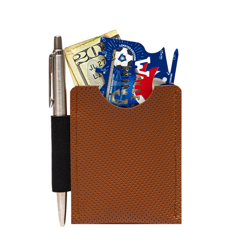 EDC Wallet With Pen Holder, Multi-tool Card Sized Pocket Wallet ...