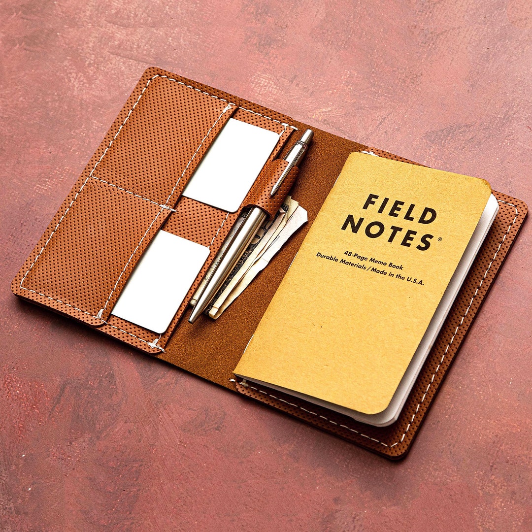 Field Notes Cover With Pen Holder and Cards Pockets 3.5" X 5.5" Journal ...