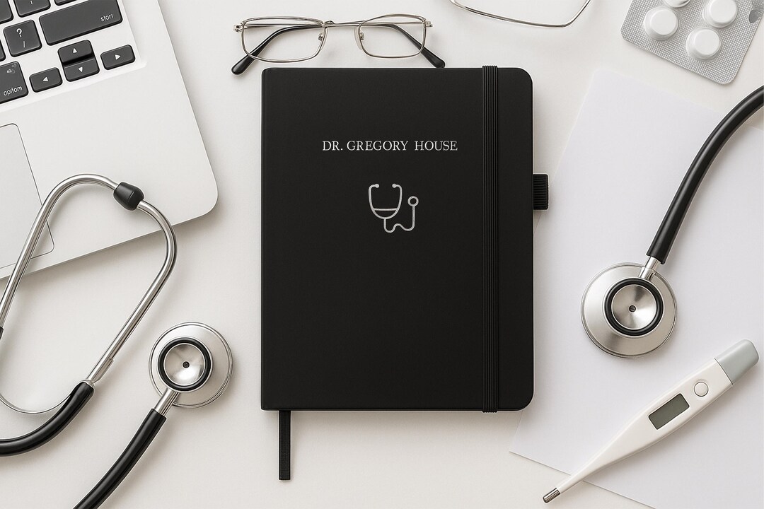 Personalized A5 Lined Notebook With Stethoscope Symbol – Custom Name ...