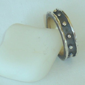 Oxidized Silver Ring Unisex Ringhandmade Ring Band Ring - Etsy