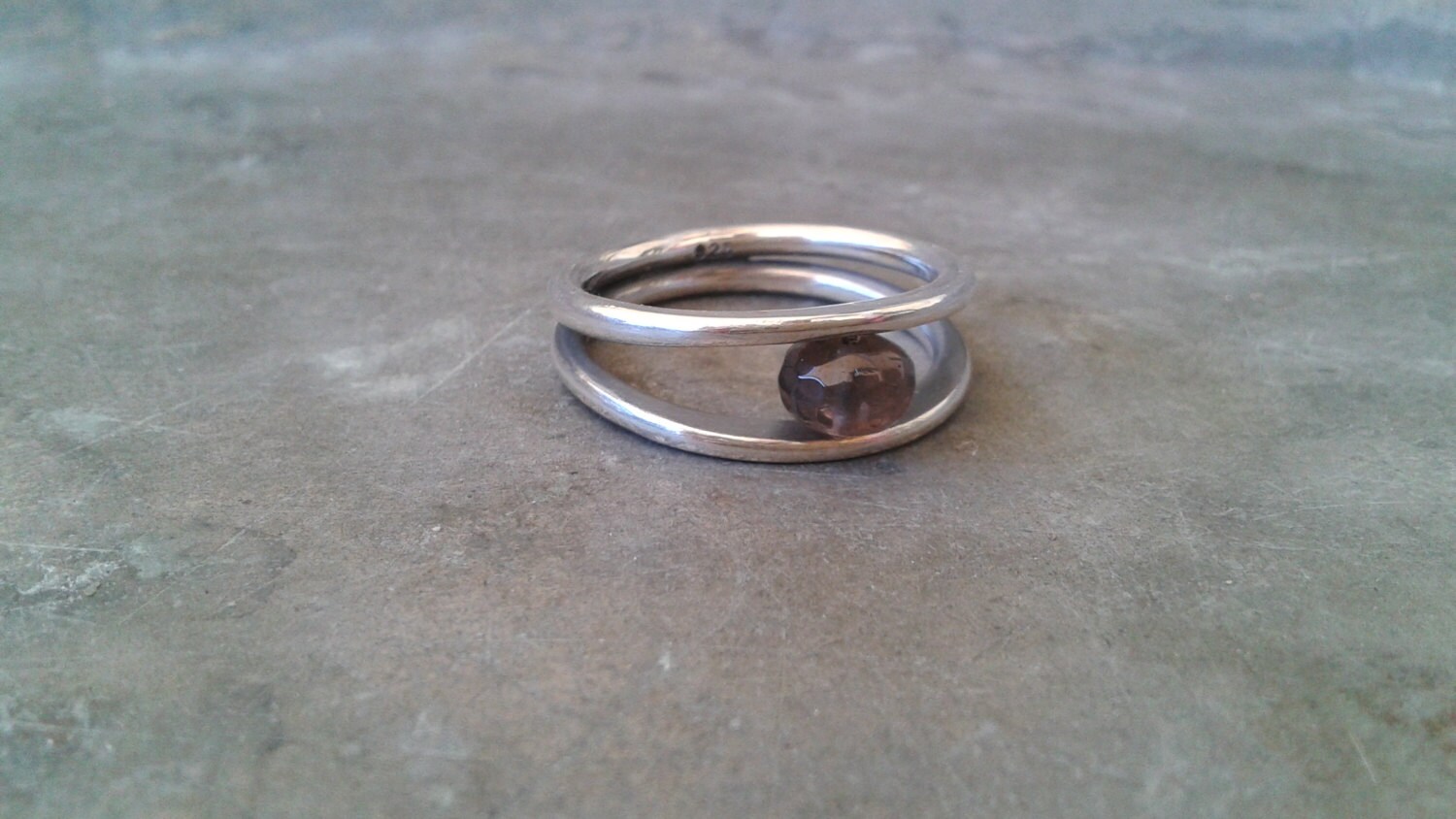 Smoky Quartz Band Ring,handmade Silver 925 Everyday Ring - Etsy New Zealand