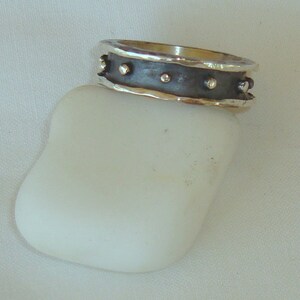 Oxidized Silver Ring Unisex Ringhandmade Ring Band Ring - Etsy