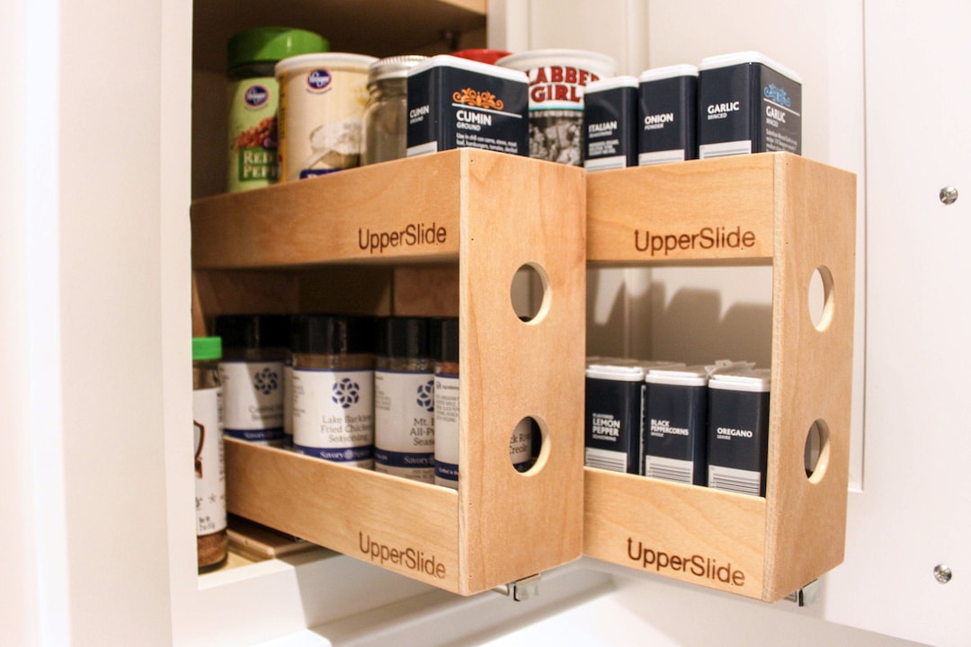 Pull Out Spice Rack Organizers, Starter/expansion Pack #4 - Two Large ...