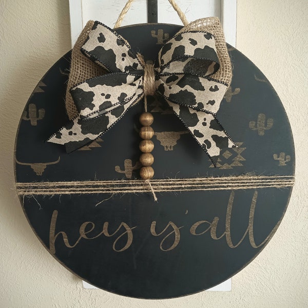 Western Boho Front Door Sign - Etsy