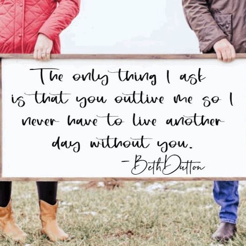 Yellowstone Beth Dutton Sign - Etsy