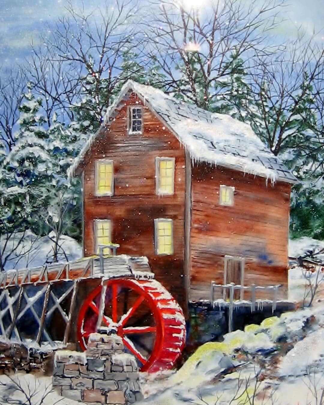 GLADE CREEK MILL, Water Wheel/grist Mill in W. Virginia, Red Water ...