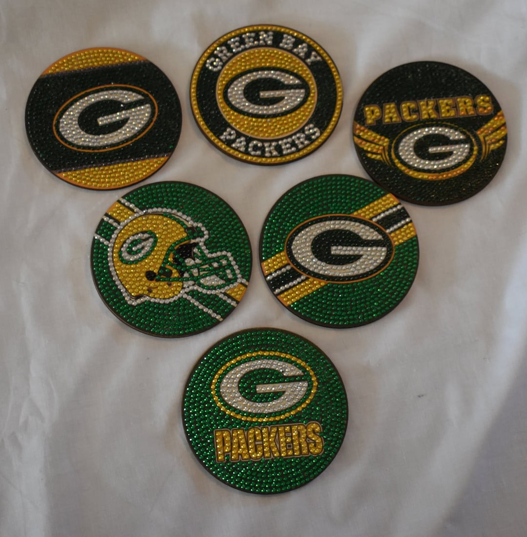 Set of 6 Green Bay Packers Diamond Art Coasters - Etsy