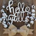 Fall Wreath, Hello Fall, Hello Fall Wreath, Cotton Wreath, Rustic ...