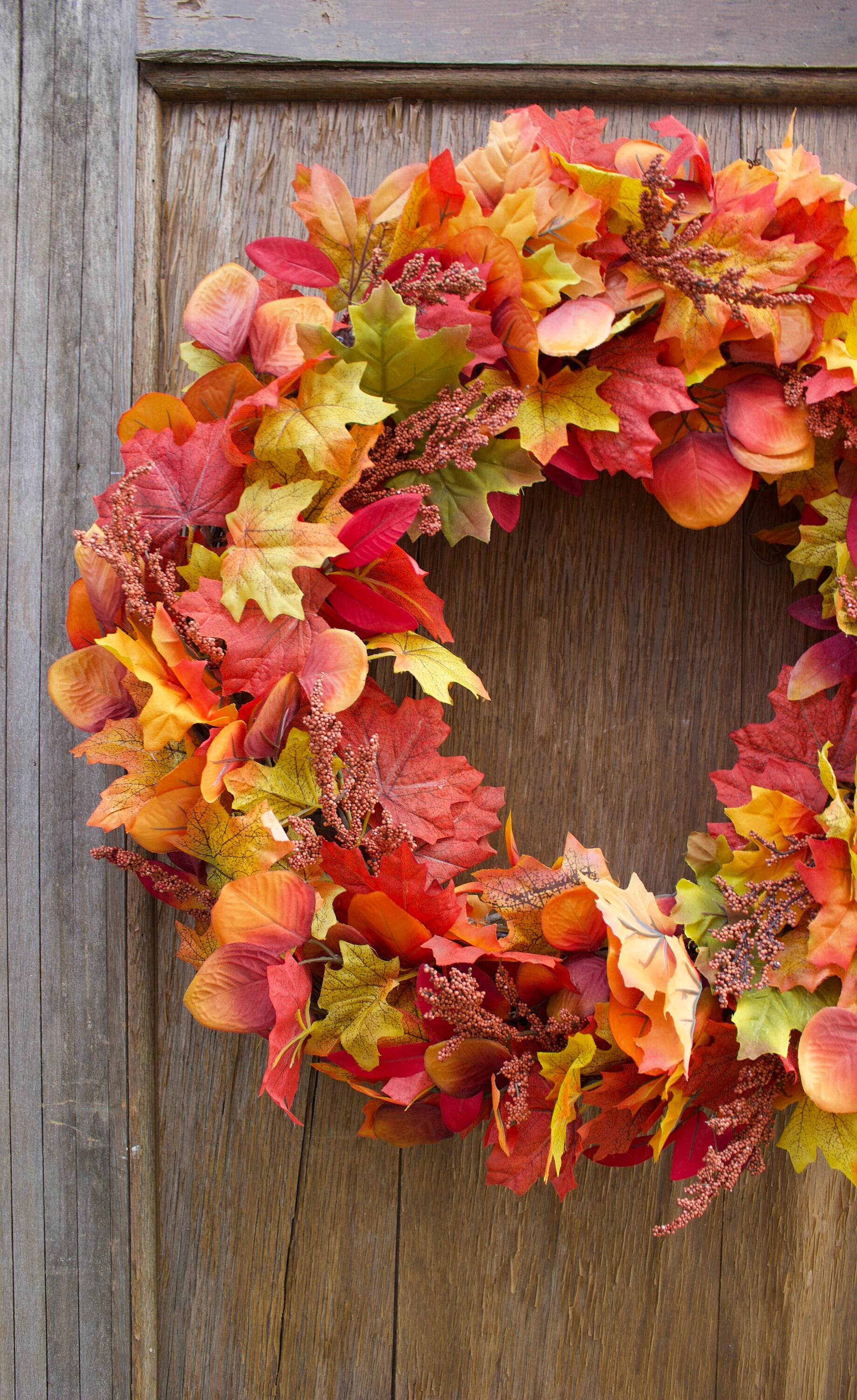 Fall Wreath Leaf Wreath Fall Leaf Wreath Maple Leaf Wreath - Etsy