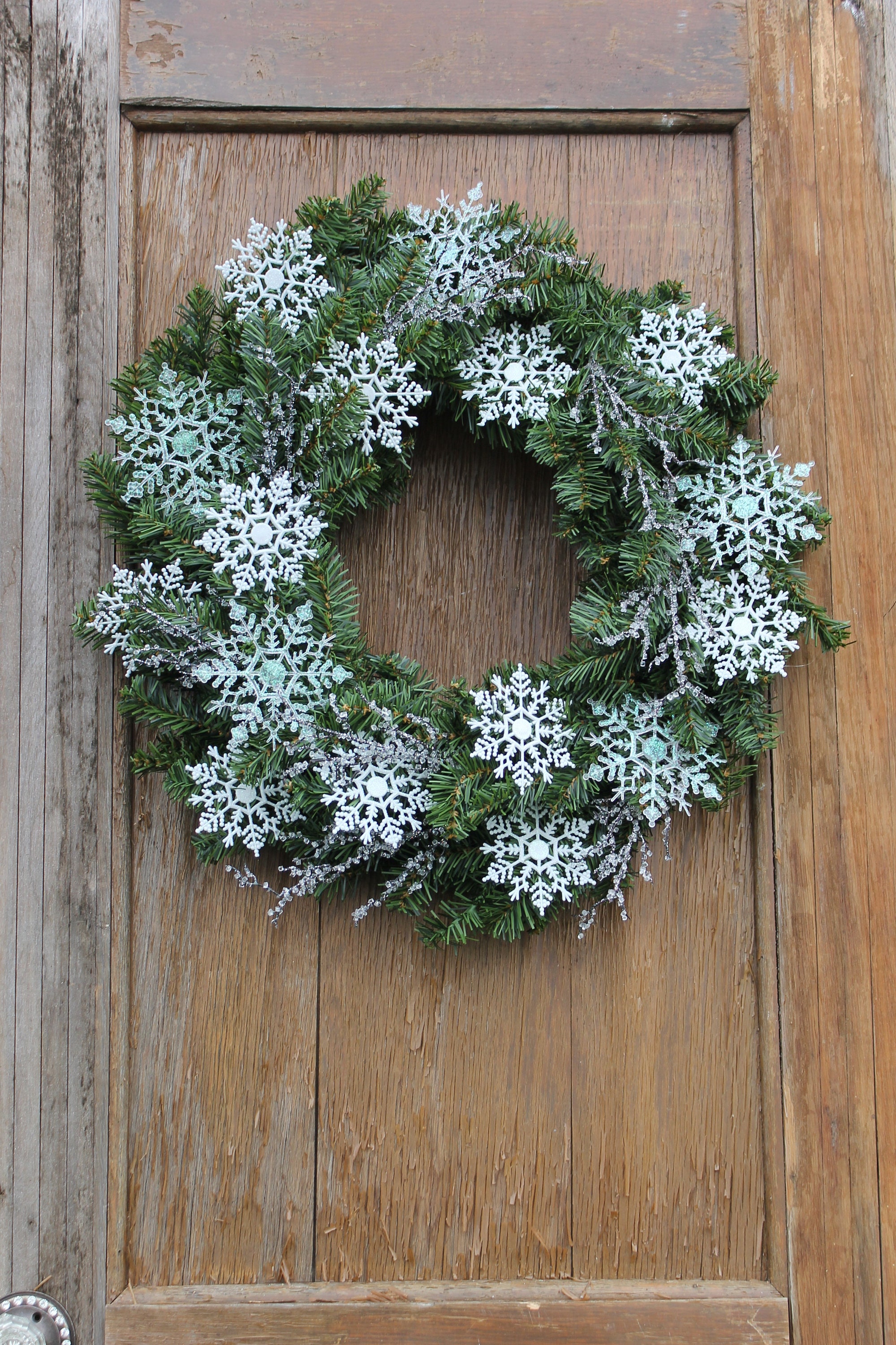 Snowflake Wreath Winter Wreath Icy Wreath Snowy Wreath - Etsy Canada