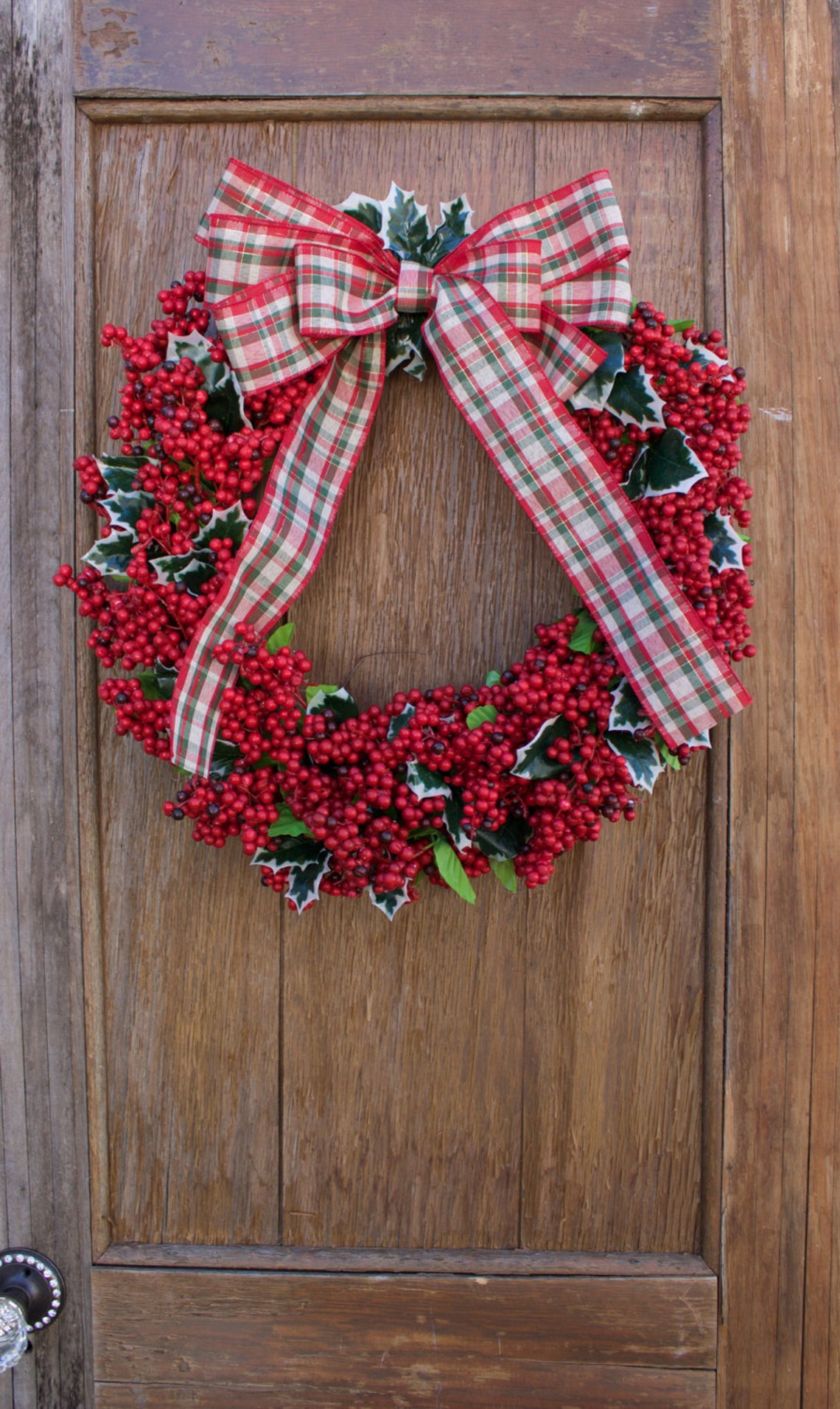 Christmas Berry Wreath Holly Berry Wreath Red Berry Wreath - Etsy
