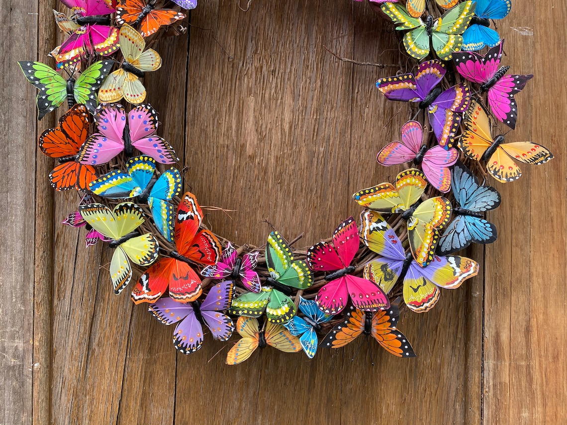 Spring Wreath Butterfly Wreath Butterfly Summer Wreath - Etsy