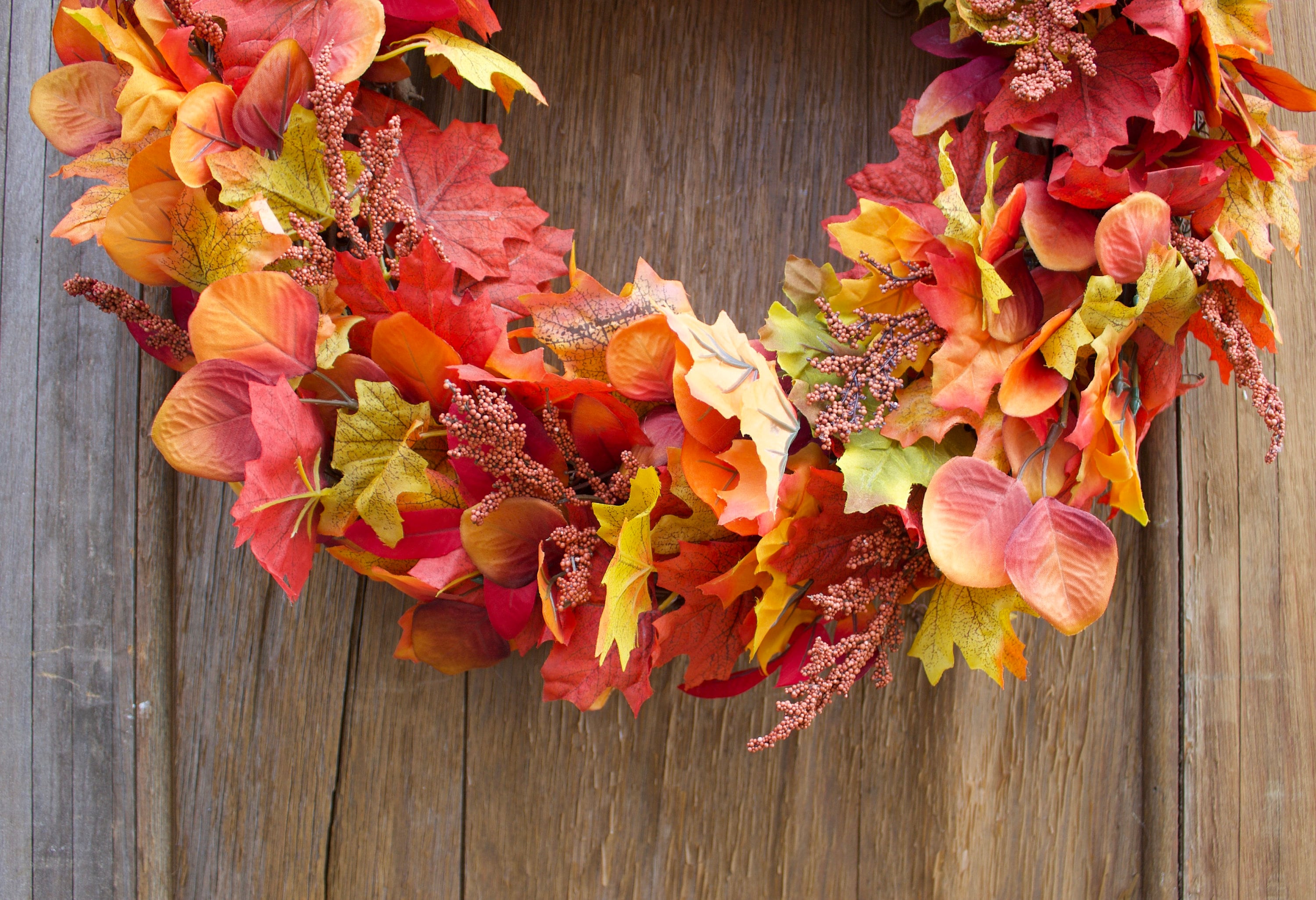 Fall Wreath Leaf Wreath Fall Leaf Wreath Maple Leaf Wreath - Etsy