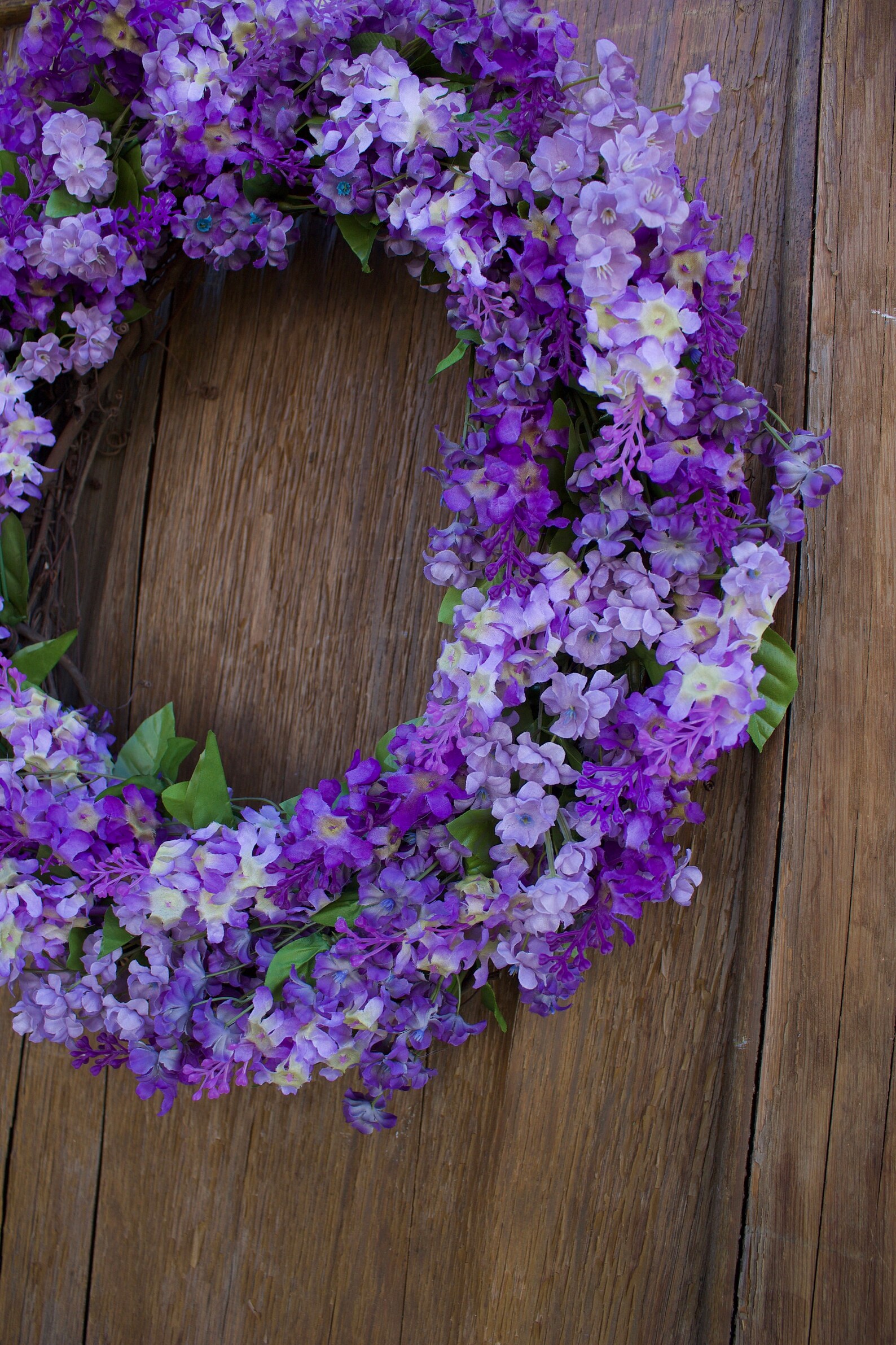 Spring Wreath Lilac Wreath Purple Wreath Floral Wreath | Etsy