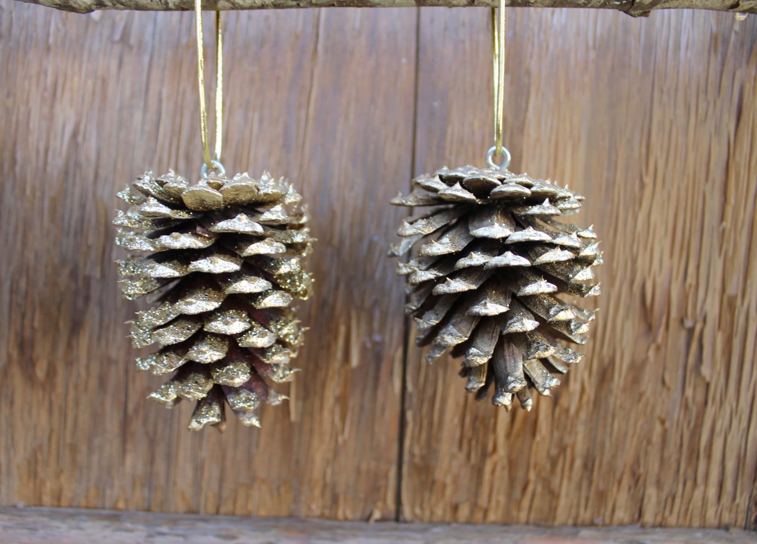 Gold Pinecone Ornaments, Pinecone Ornaments, Natural Ornaments ...