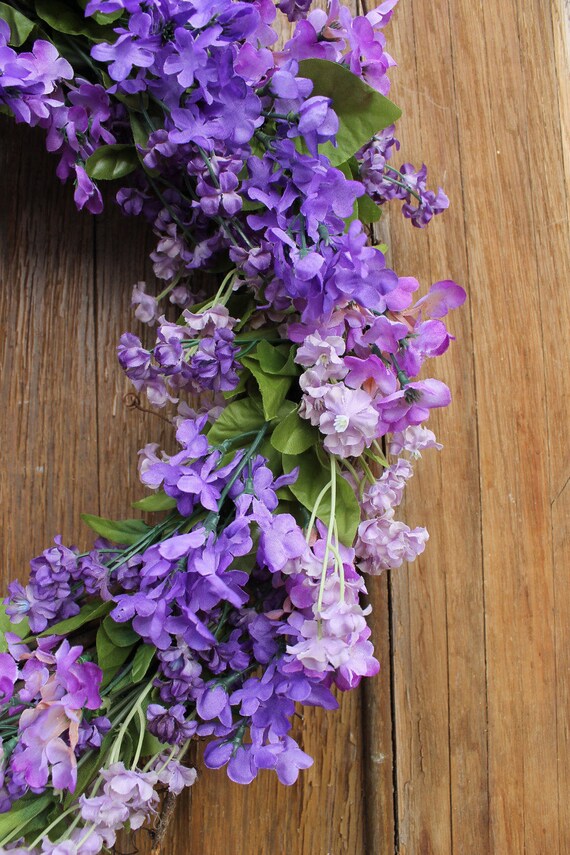 Spring Wreath Lilac Wreath Purple Wreath Floral Wreath | Etsy