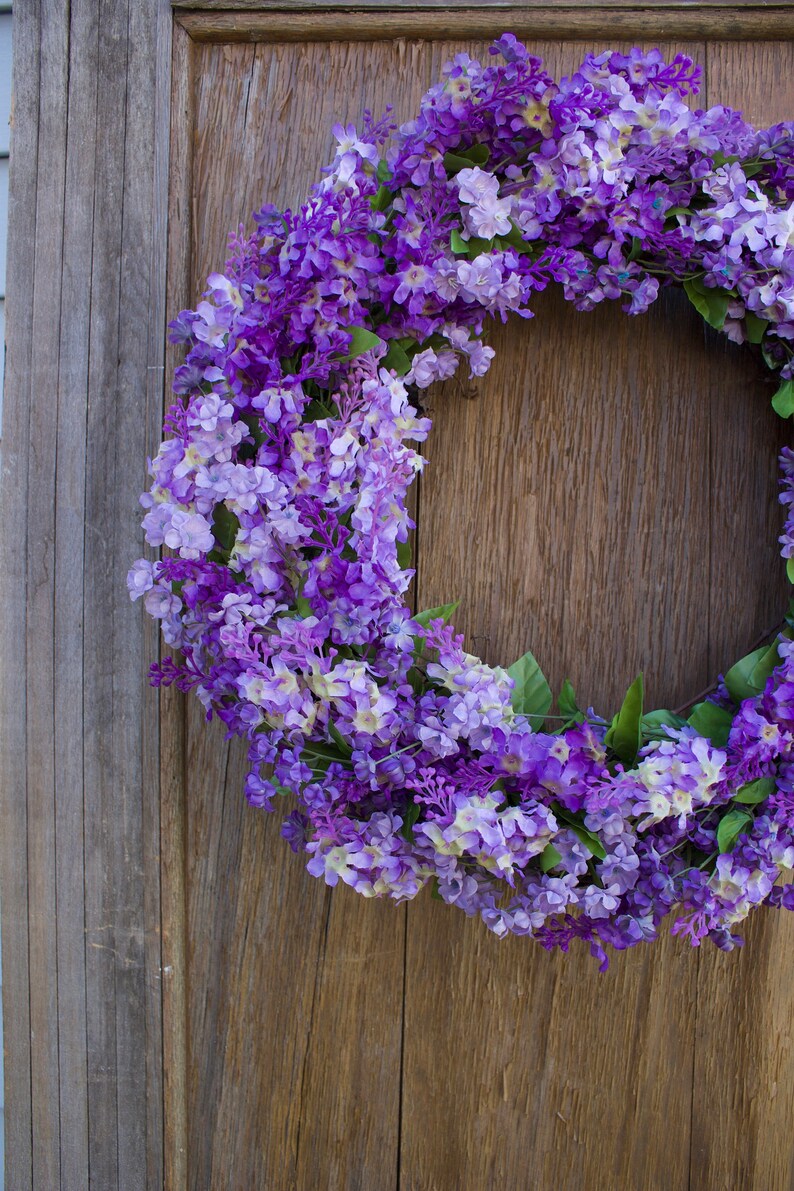 Spring Wreath Lilac Wreath Purple Wreath Floral Wreath | Etsy