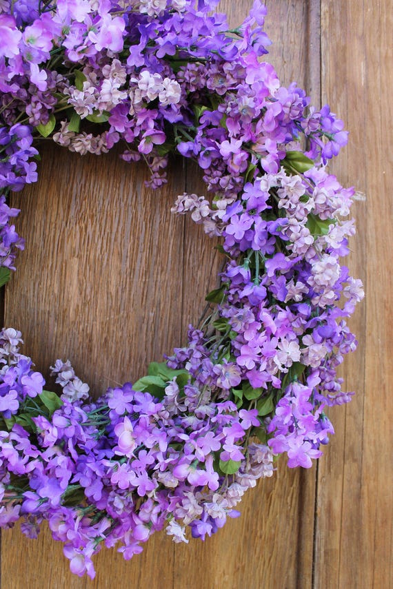 Spring Wreath Lilac Wreath Purple Wreath Floral Wreath | Etsy
