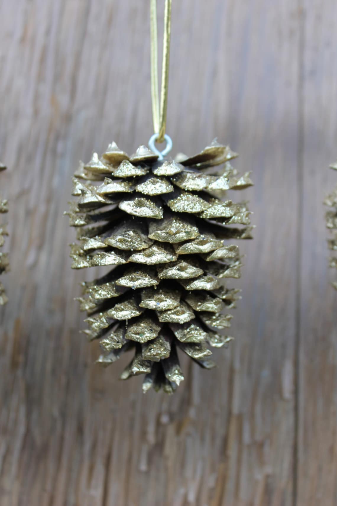 Gold Pinecone Ornaments, Pinecone Ornaments, Natural Ornaments ...