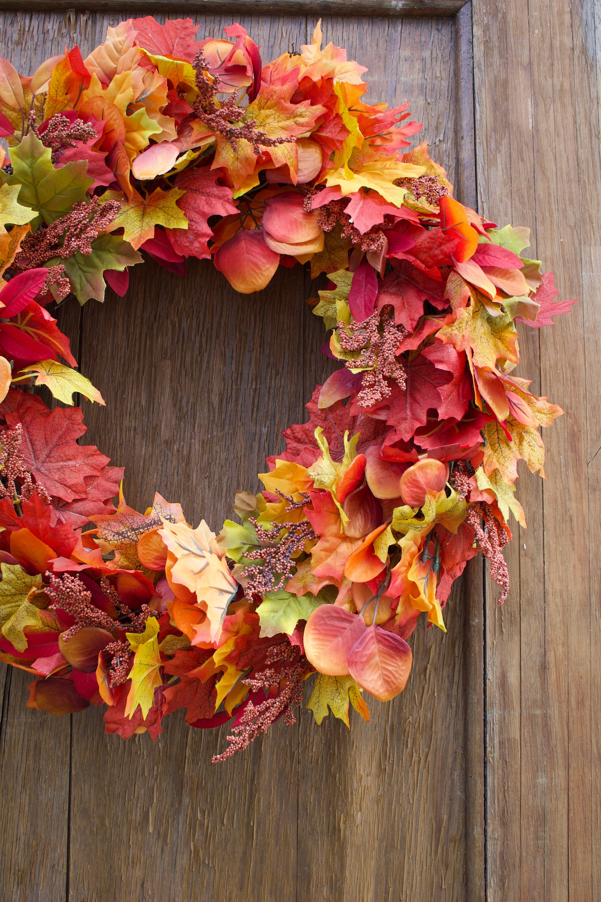 Fall Wreath Leaf Wreath Fall Leaf Wreath Maple Leaf Wreath - Etsy