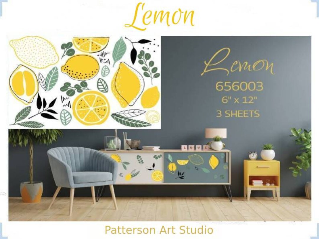 LEMON - Redesign With Prima - Rub on Small Transfer for Furniture ...