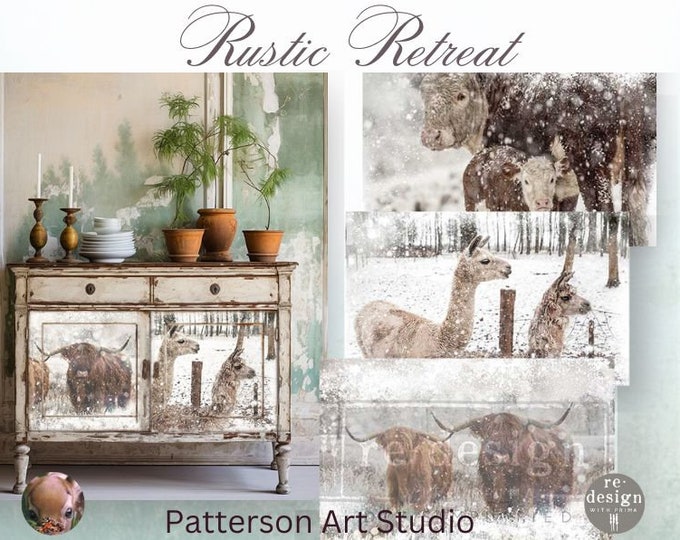 RUSTIC RETREAT New Redesign With Prima Decoupage Fiber Decor Tissue ...