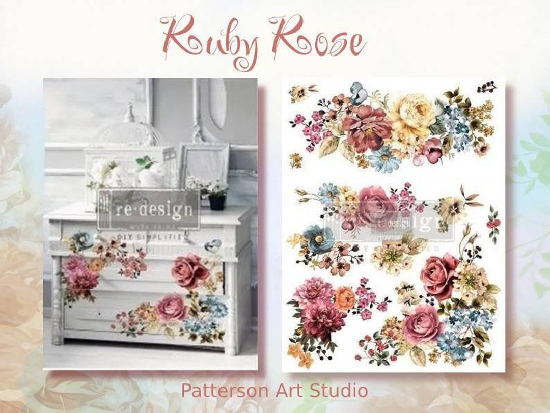 Rub on Furniture Transfer, Furniture Decal, Redesign With Prima, RUBY ...