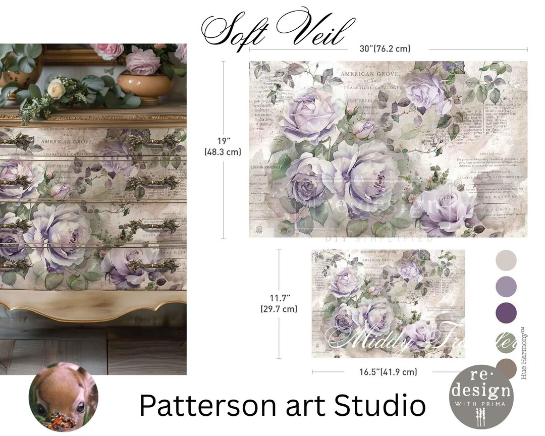 SOFT VEIL - New! - Redesign With Prima Decoupage Fiber Double Delight ...