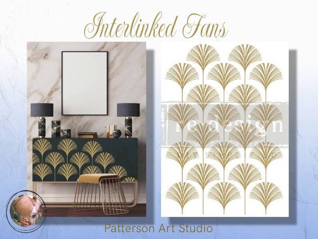 NEW! - INTERLINKED FANS - New! Rub on Furniture Transfer, Furniture ...