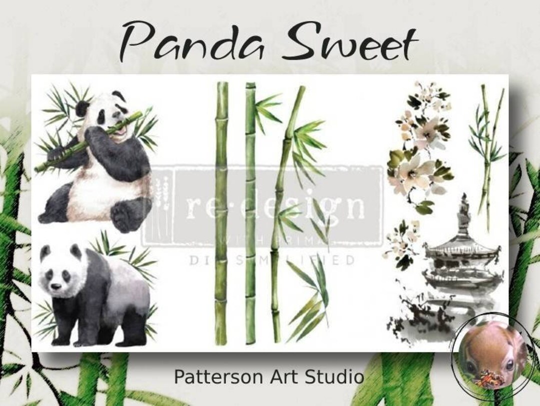 PANDA SWEET Redesign With Prima Rub on Small Transfer for Furniture ...