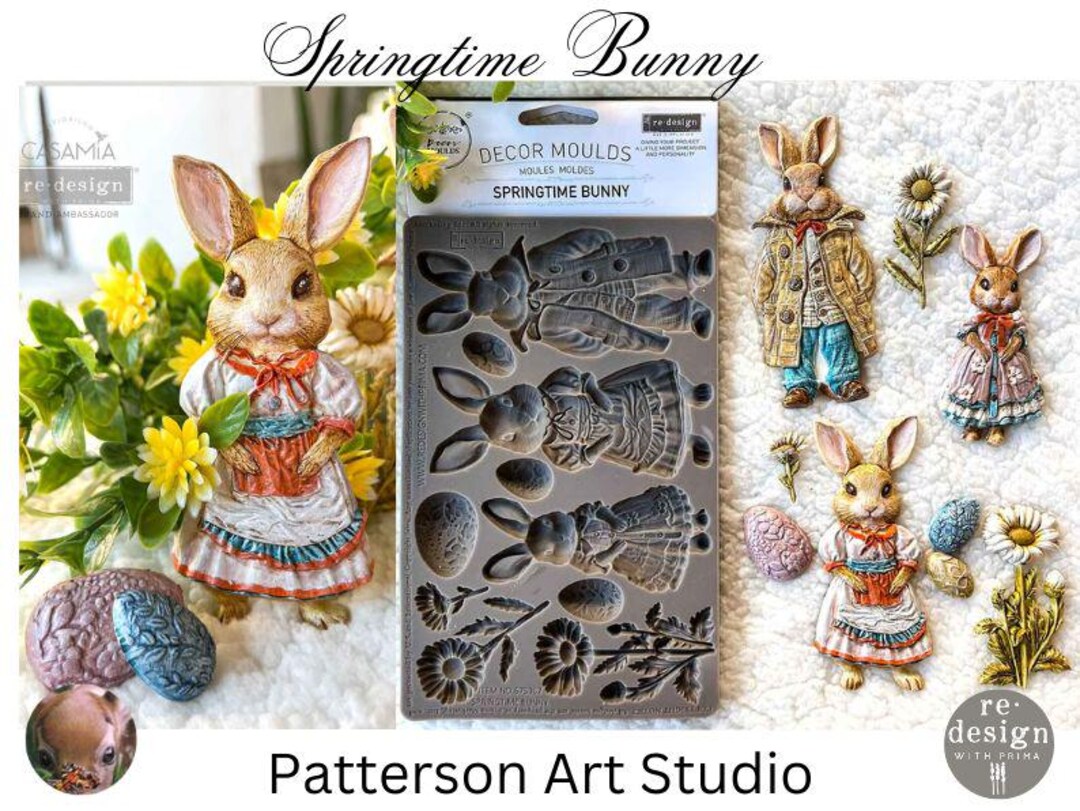 SPRINGTIME BUNNY - New! Silicone Mould by Redesign With Prima Mold ...