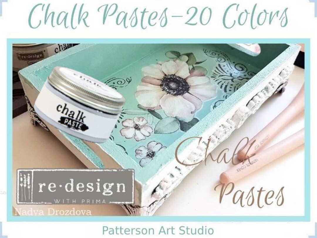 Chalk Paste - 20 COLORS - Re-design With Prima - for Stenciling Silk ...