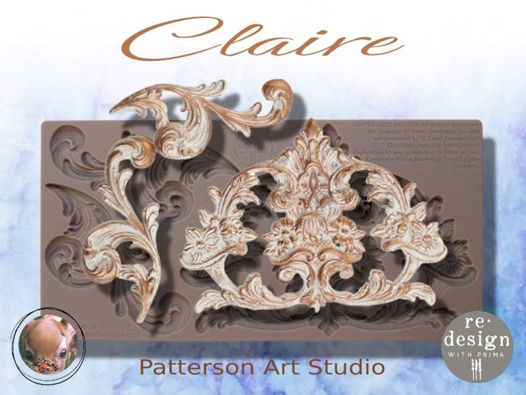 CLAIRE - Silicone Mold - Redesign With Prima 5"x10" - Silicone Decor ...