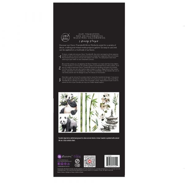 PANDA SWEET Redesign With Prima Rub on Small Transfer for - Etsy