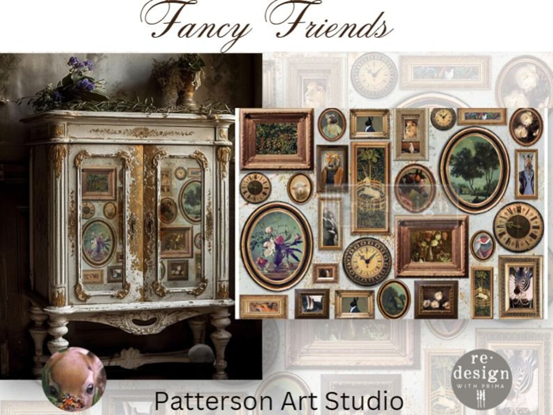 FANCY FRIENDS- NEW! - Redesign With Prima A1 Decoupage Fiber - Fine Art ...