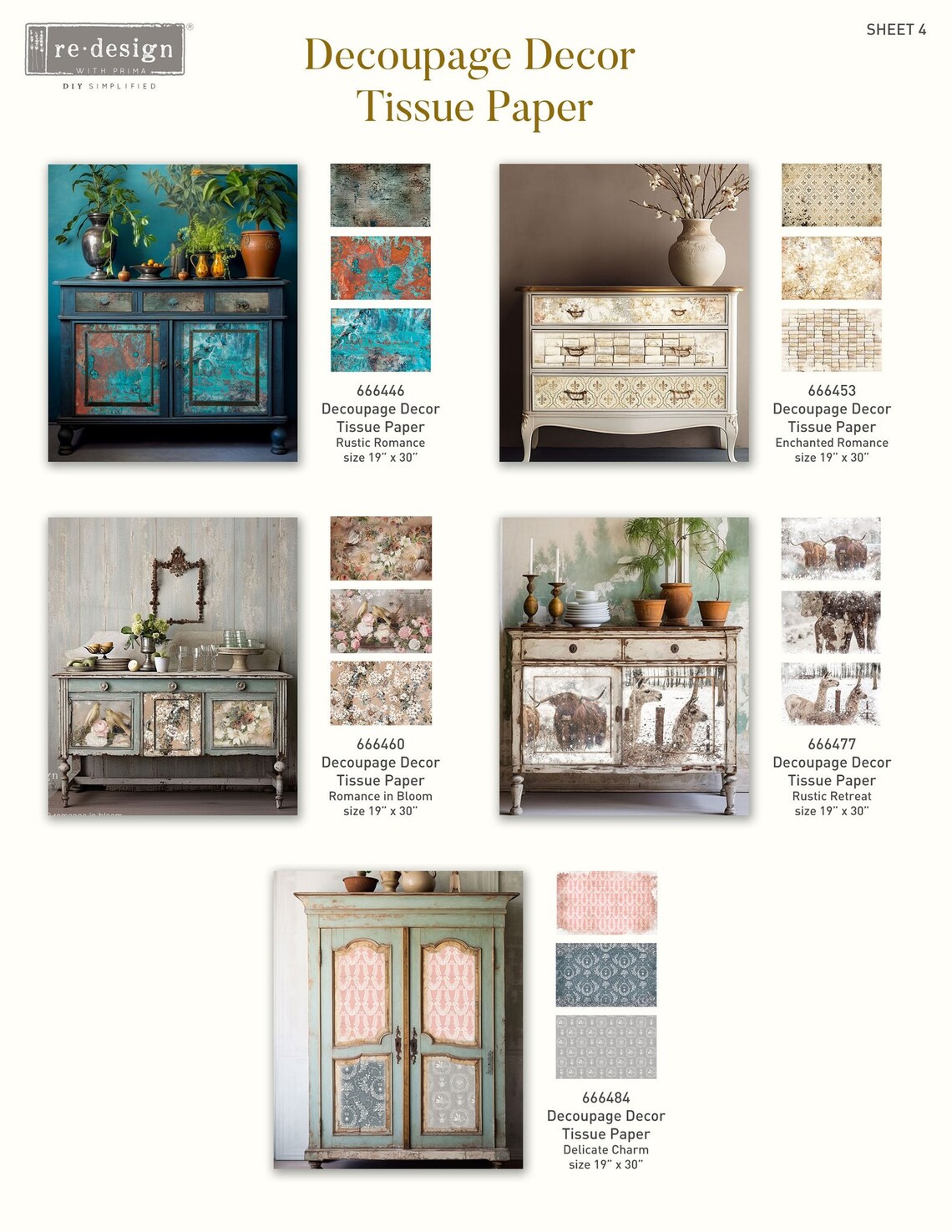 RUSTIC RETREAT - New! - Redesign With Prima Decoupage Fiber - Decor ...